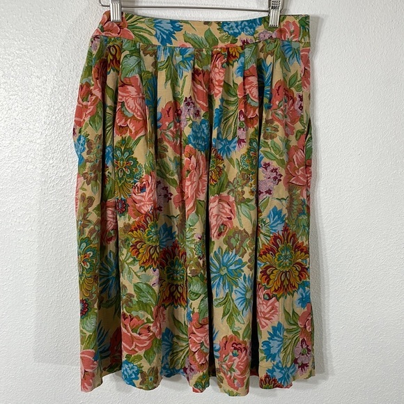 Postella | Skirts | Postella Silk Floral Skirt | Poshmark